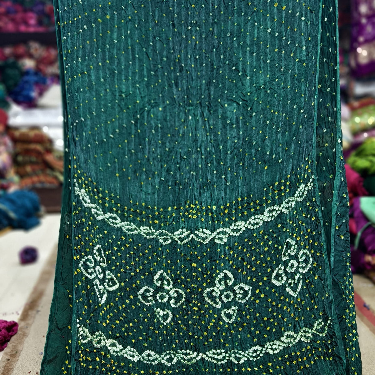 Pure Modal Gaji Silk Hand Bandej Saree With Pallu & Blouse Bandej ...